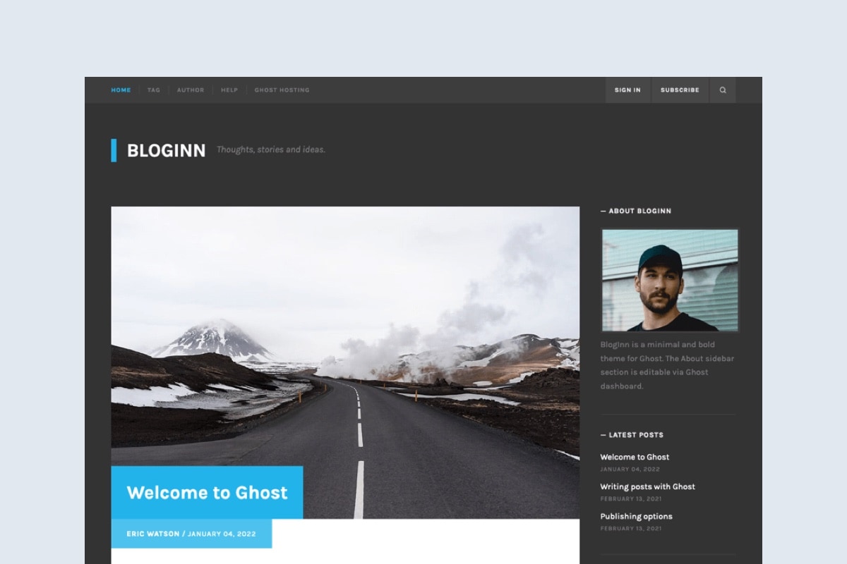 BlogInn Ghost Theme | Just Good Themes