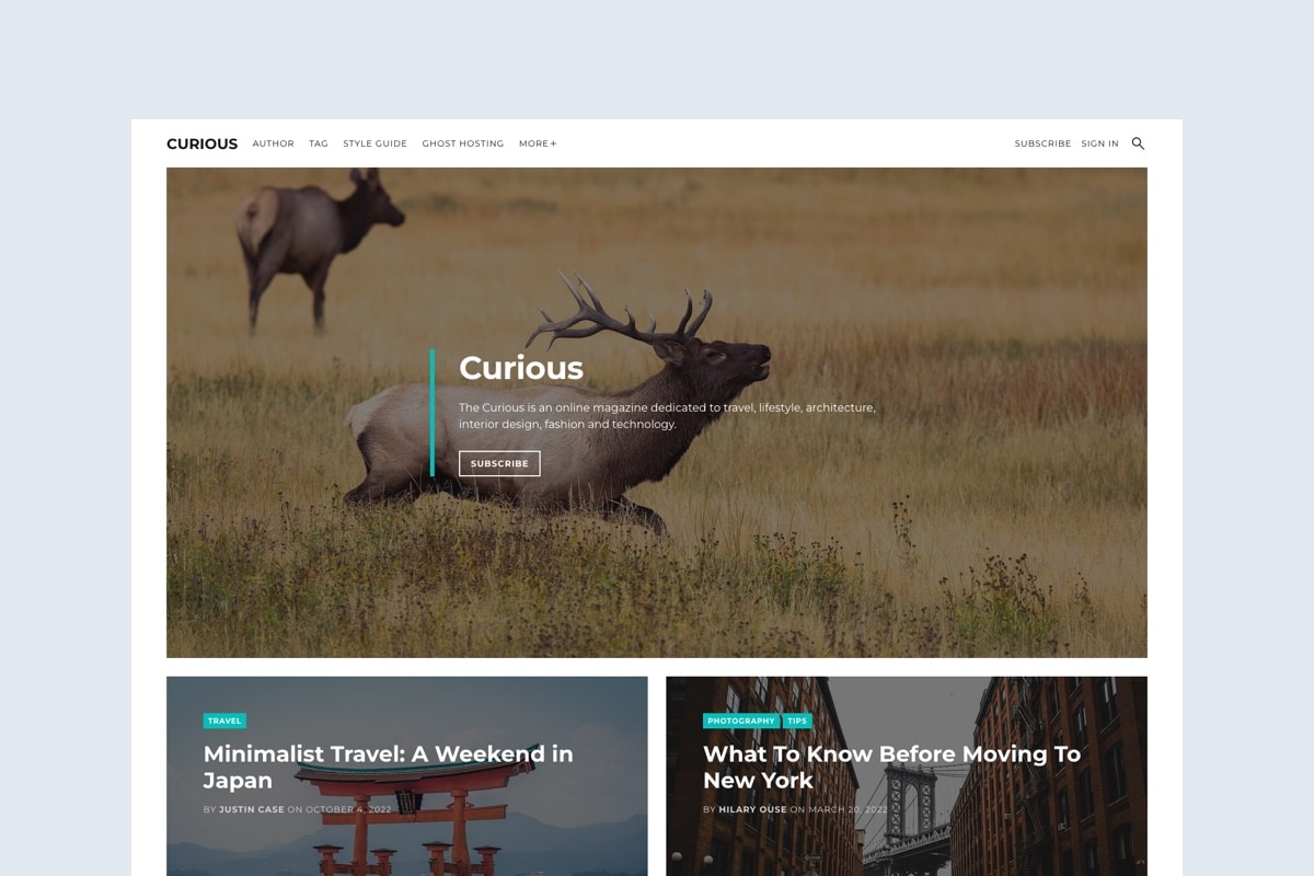 Curious Ghost Theme | Just Good Themes