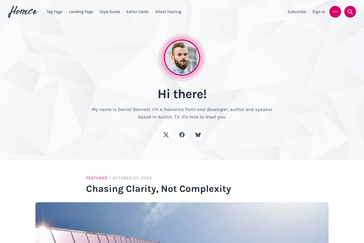 Horace Ghost Theme | Just Good Themes